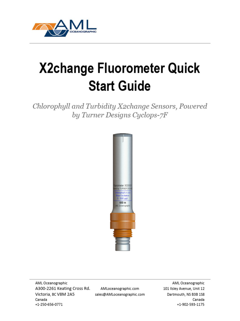 X2Change Flourometer Quickstart Guide V1.0 | PDF | Sensor | Computer ...