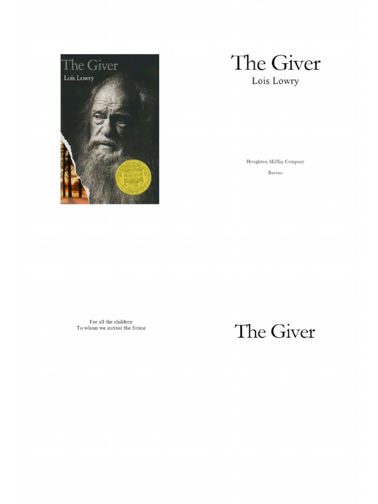 The Giver Lois Lowry 1 | PDF