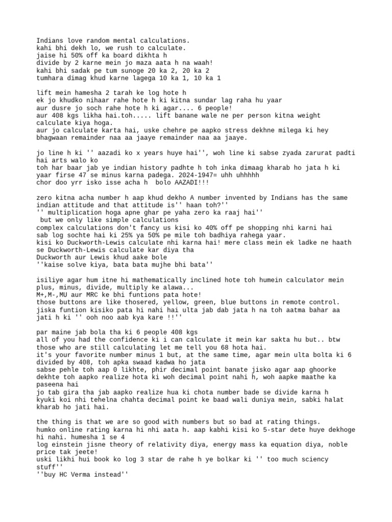 maths comedy script | PDF | Mathematics