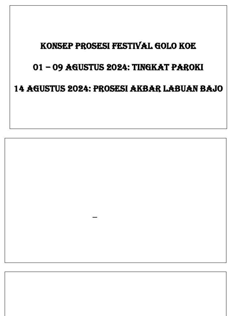 Prosesi Jadi Golo Koe 2024 | PDF
