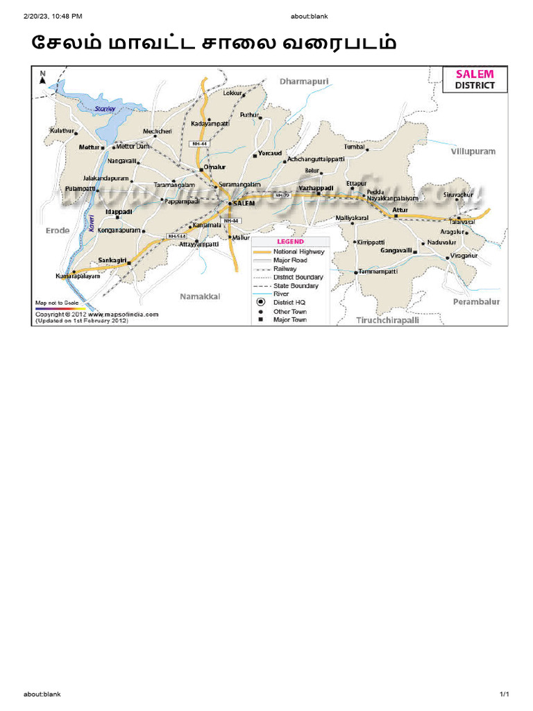 Salem Road Map | PDF