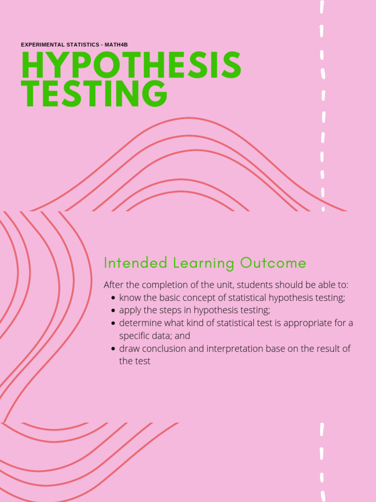 Hypothesis Testing Statistics | PDF | Statistical Hypothesis Testing ...