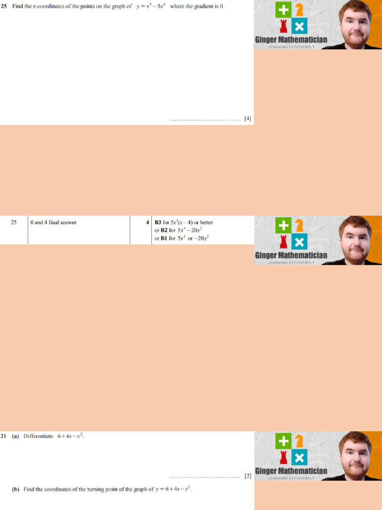 Igcse 0580 All Of Differentiation Pdf
