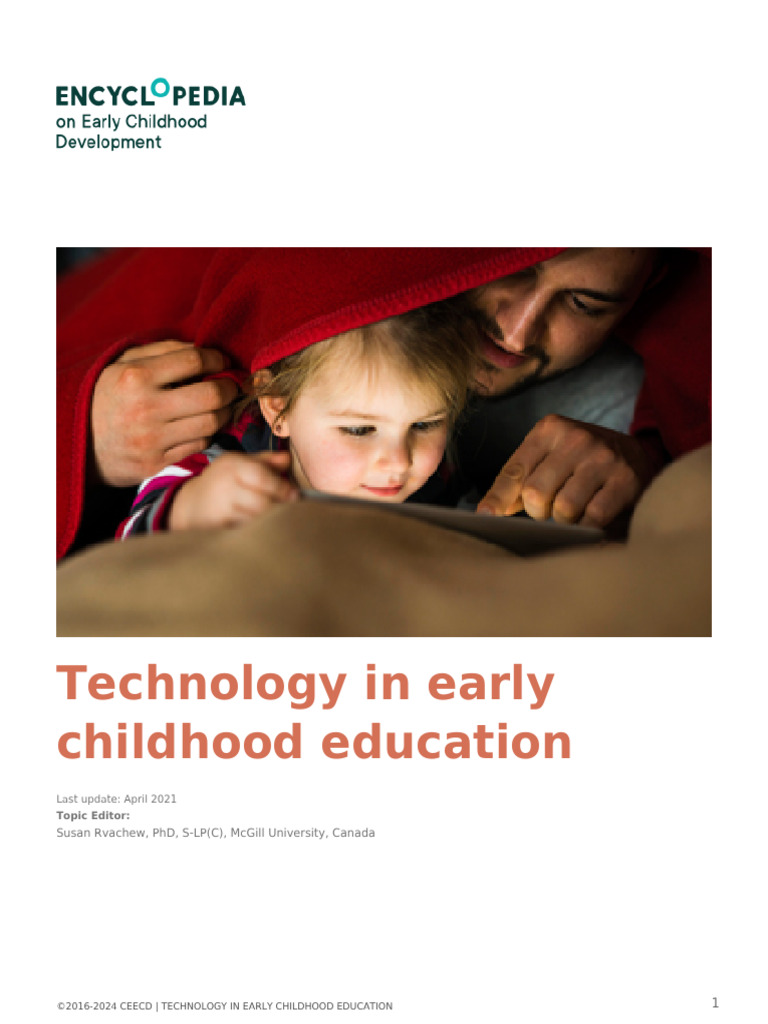 Technology-Early-Childhood-Education Articles | PDF | Learning | Phonics