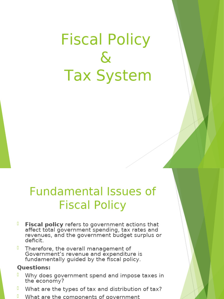Understanding Fiscal Policy and Taxation | PDF | Fiscal Policy ...
