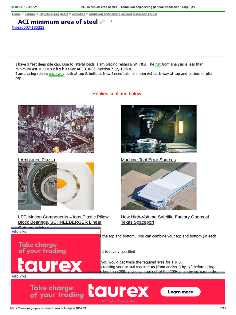 ACI Minimum Area of Steel - Structural Engineering General Discussion ...