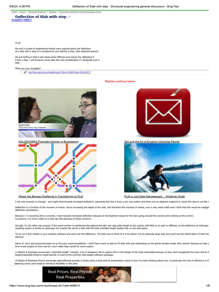 Concrete Slab Fold Depression - Structural Engineering General ...