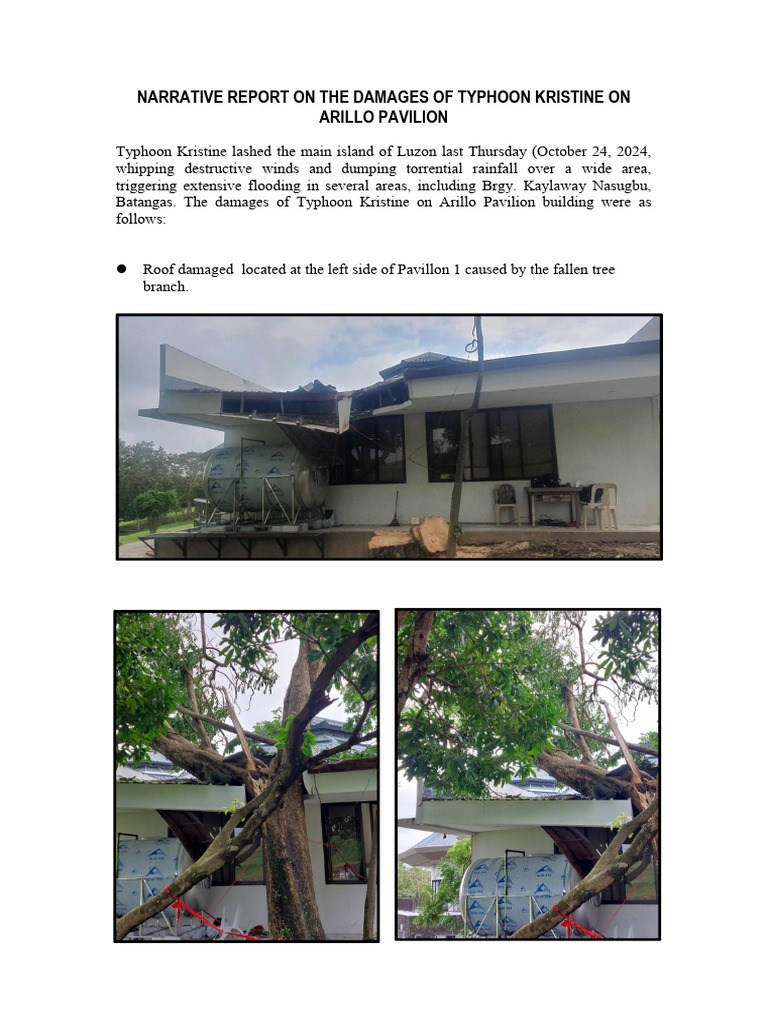 Typhoon Kristine Damage Report 2024 | PDF