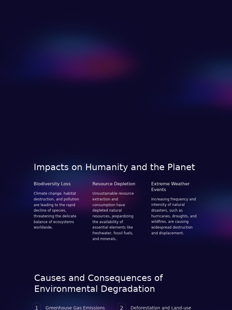 Environmental Changes and Solutions | PDF | Sustainability | Habitat ...