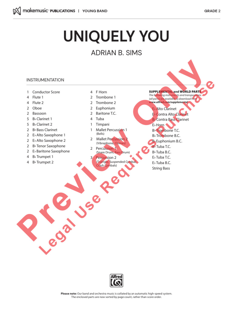 uniquely-you ลายน้ำ | PDF | Orchestras | Trombone
