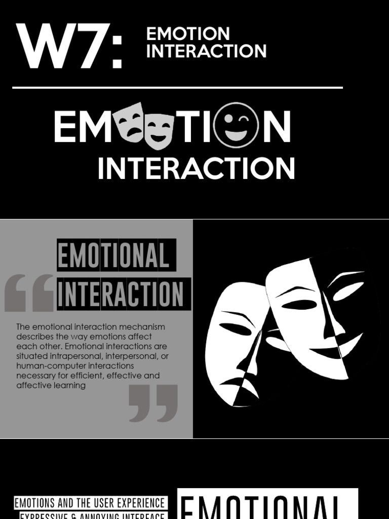 Week 7 Emotion-Interaction | PDF | Emotions | User Interface
