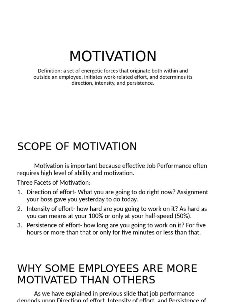 CH. 6 OB | PDF | Motivational | Motivation