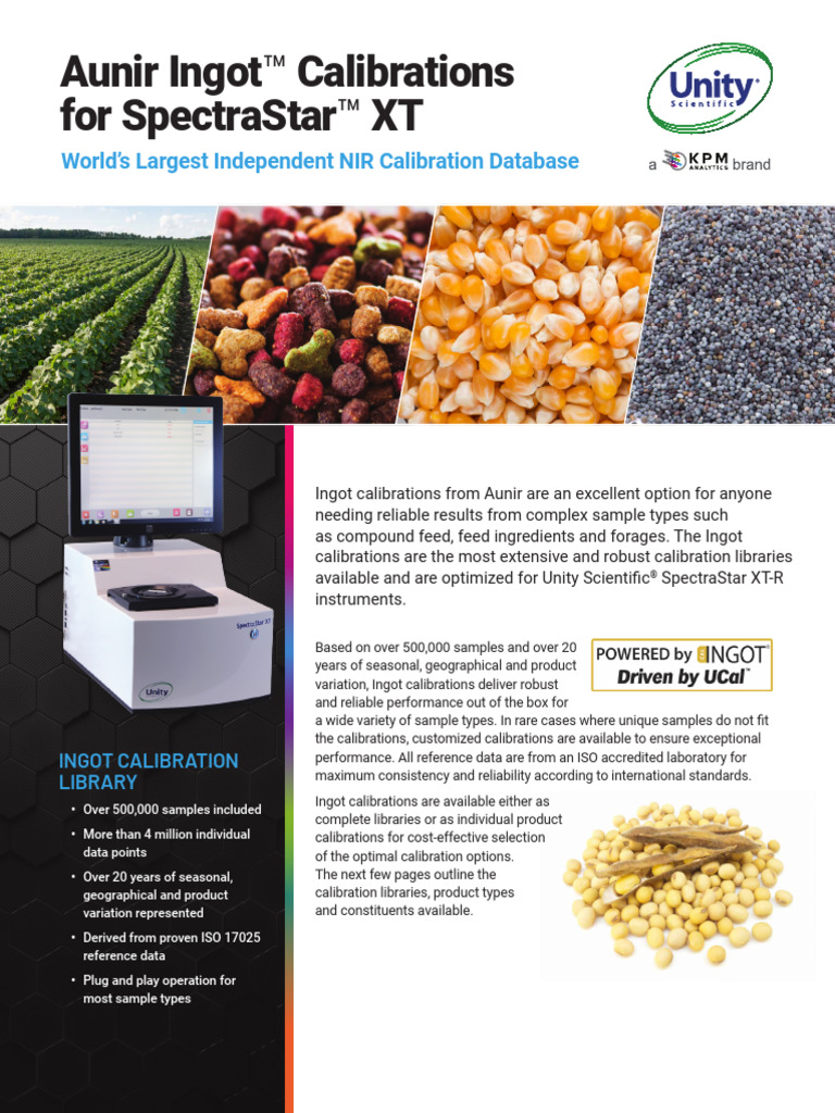 Unity NIR AunirIngot External Calibrations Library | PDF | Flour | Maize