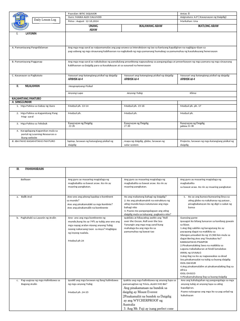 Aral Pan | PDF
