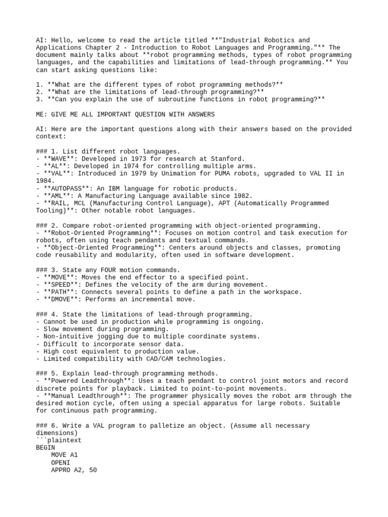 Chapter 3 - Introduction To Robot Programming | PDF | Computer Programming | Computing