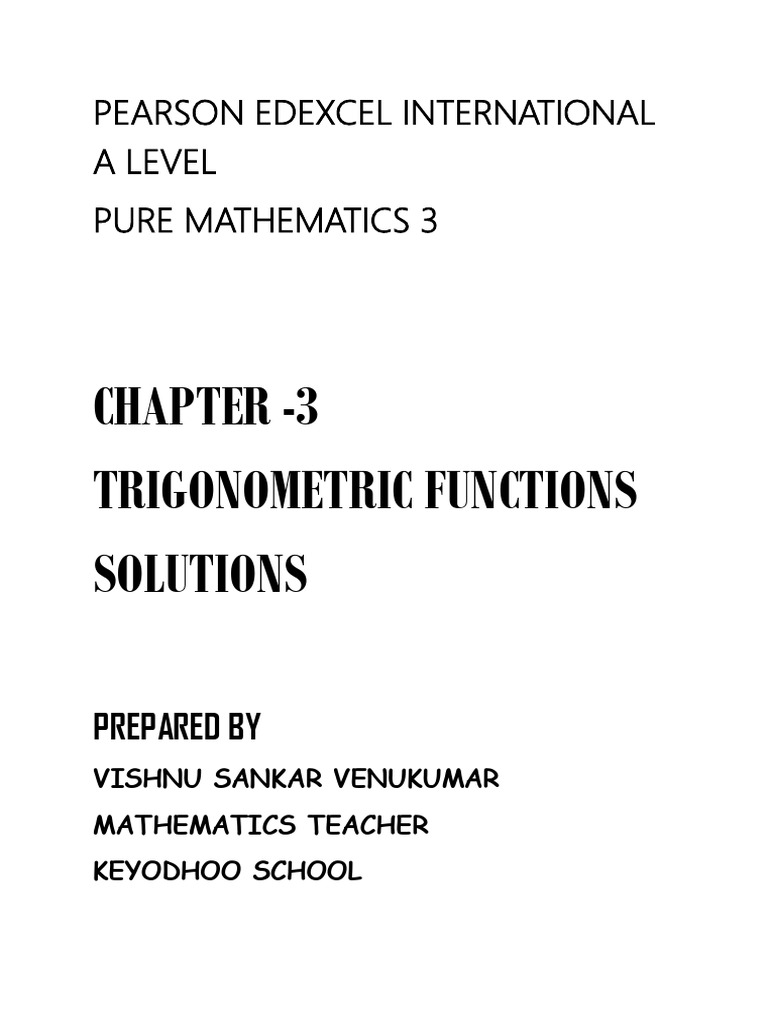 P3 Chapter 3 Trigonometric Functions Pdf Trigonometric Functions Geometry