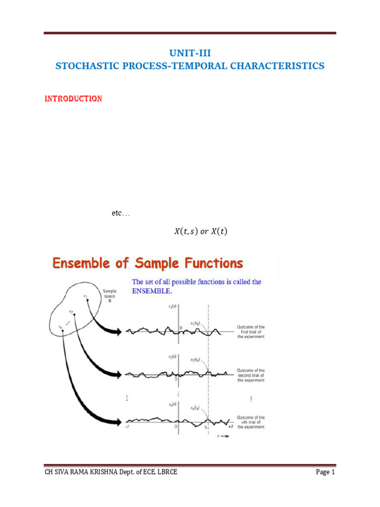RVSP UNIT 3 | PDF | Probability Distribution | Stochastic Process