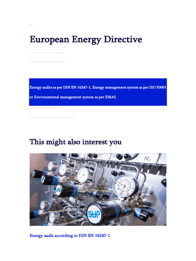 European Energy Directive | PDF | Technology & Engineering