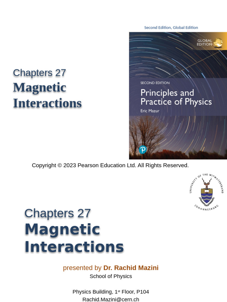 Chapter27 Lectures Final | PDF | Magnetism | Magnetic Field