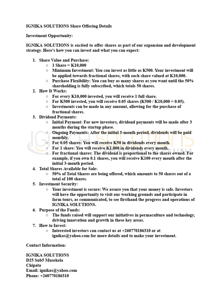 Ignika Solutions | PDF