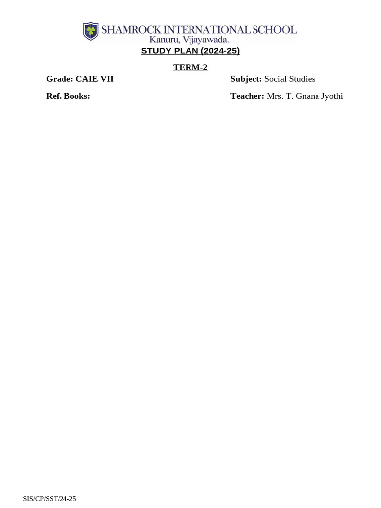 Grade-7 Social Study Plan 1 | PDF | Mughal Empire | Forests