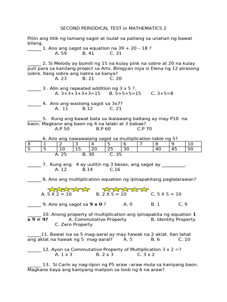 PT Mathematics-2 Q2 | PDF