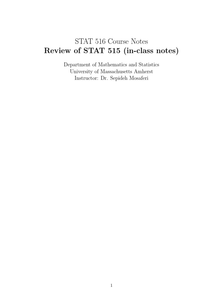 review of stat 515 | PDF