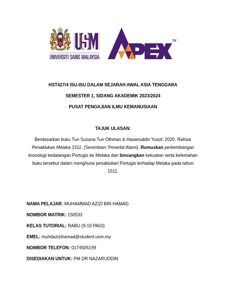 Penaklukan Melaka oleh Portugis 1511 | PDF | Klasik