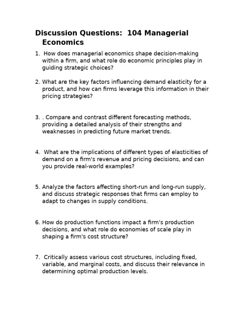Discussion Questions - Prof. Dattatray Katore | PDF | Economics | Monopoly