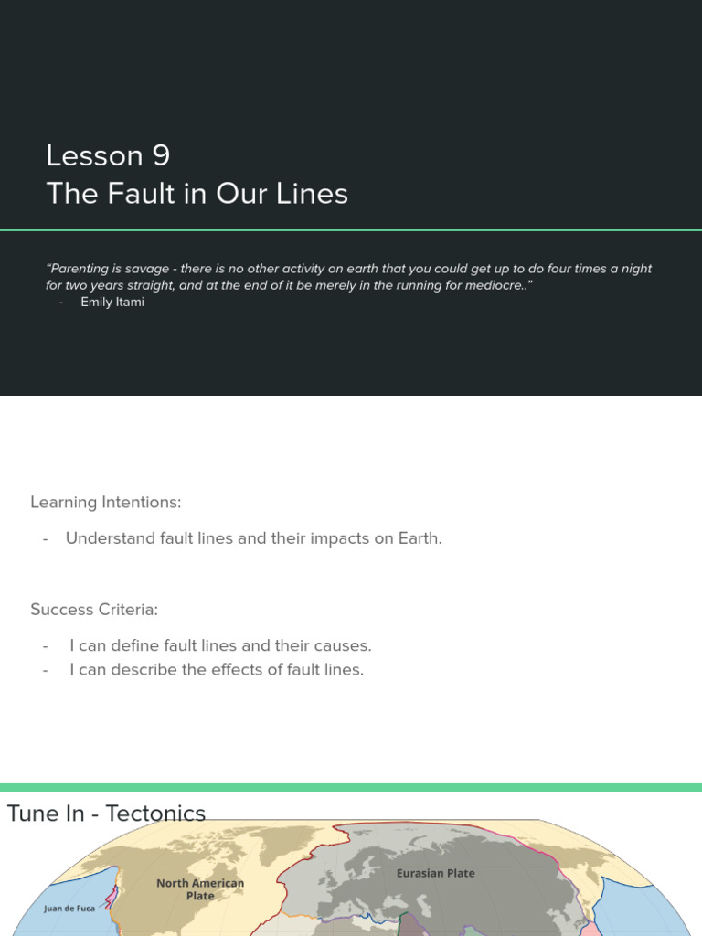 Year 9 Term 4 Science Tectonics Slides Week 4 | PDF | Fault (Geology) | Plate Tectonics