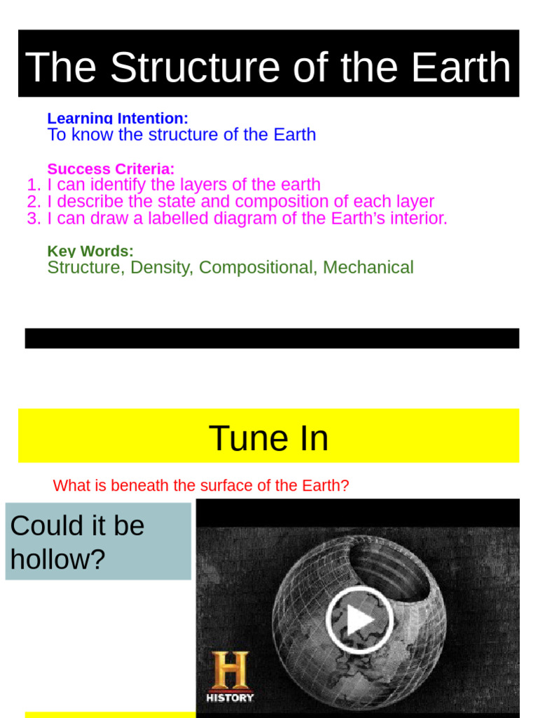 1.1 The Structure of The Earth | PDF