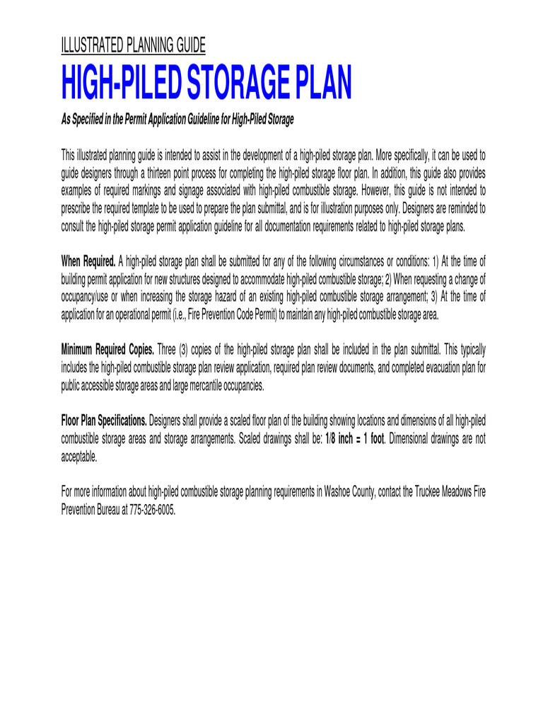 High-Piled Storage Planning Guide | PDF | Fire Sprinkler System | Fires