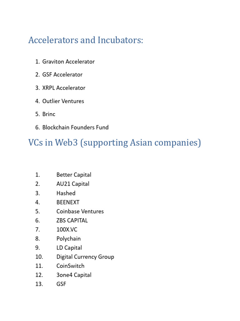 Accelerators and Incubators | PDF | Business | Finance & Money Management