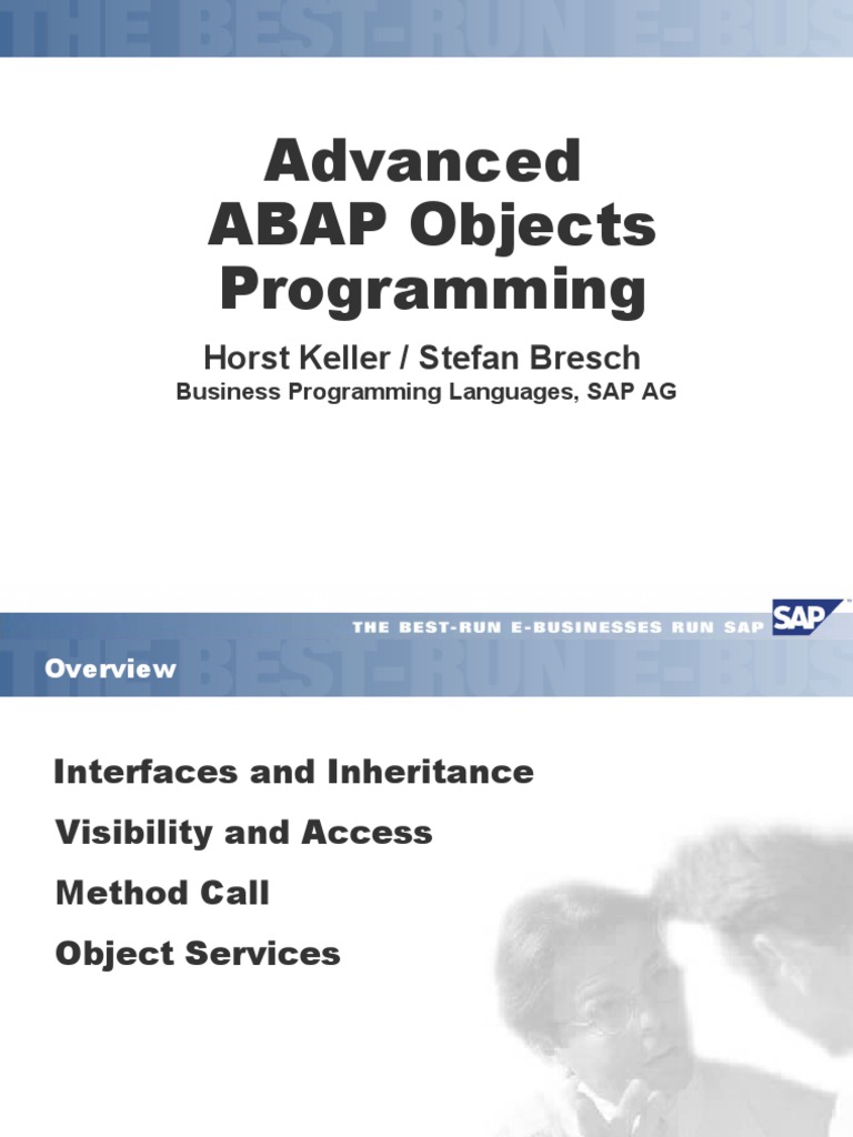 Object Oriented Abap Pdf Class Computer Programming Method Computer Programming