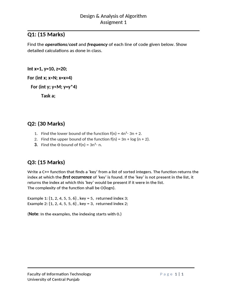 Assigment 1 | PDF | Science & Mathematics