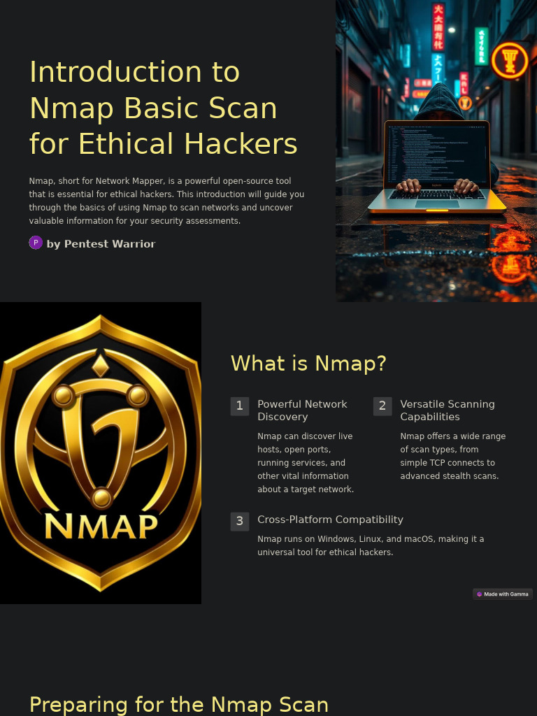 Introduction to Nmap Basic Scan for Ethical Hackers | PDF