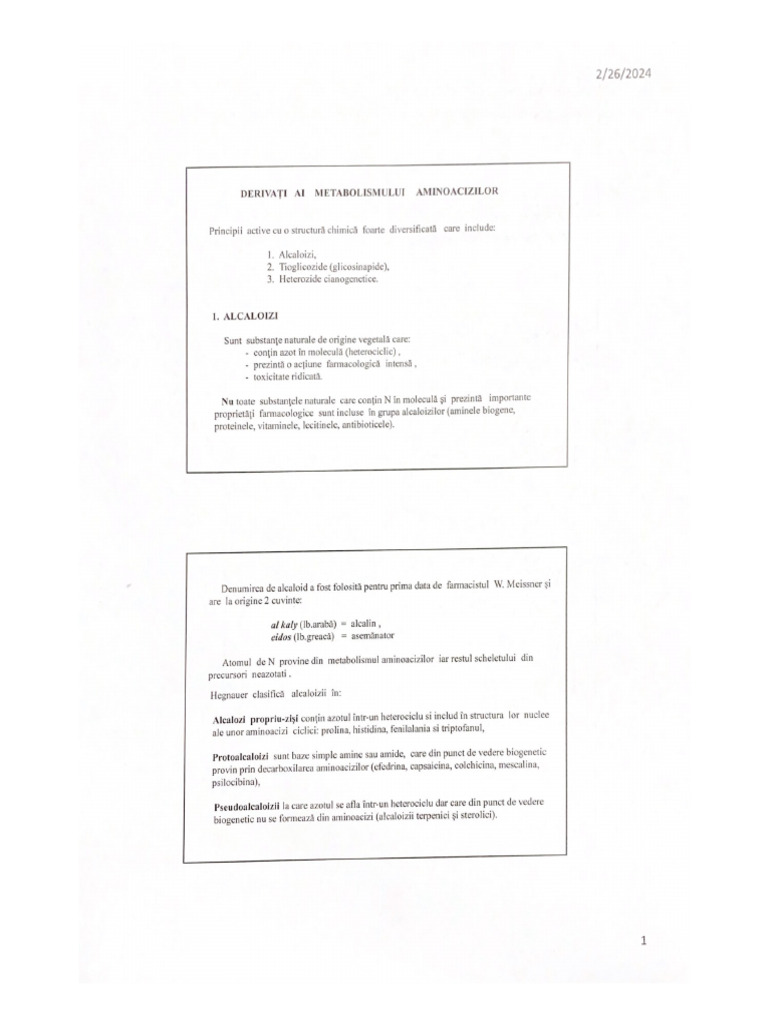 Curs 1 Farmacognozie 2262024 | PDF