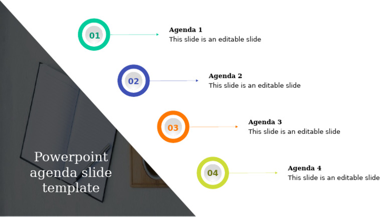 Editable PowerPoint Agenda Slide Template | PDF