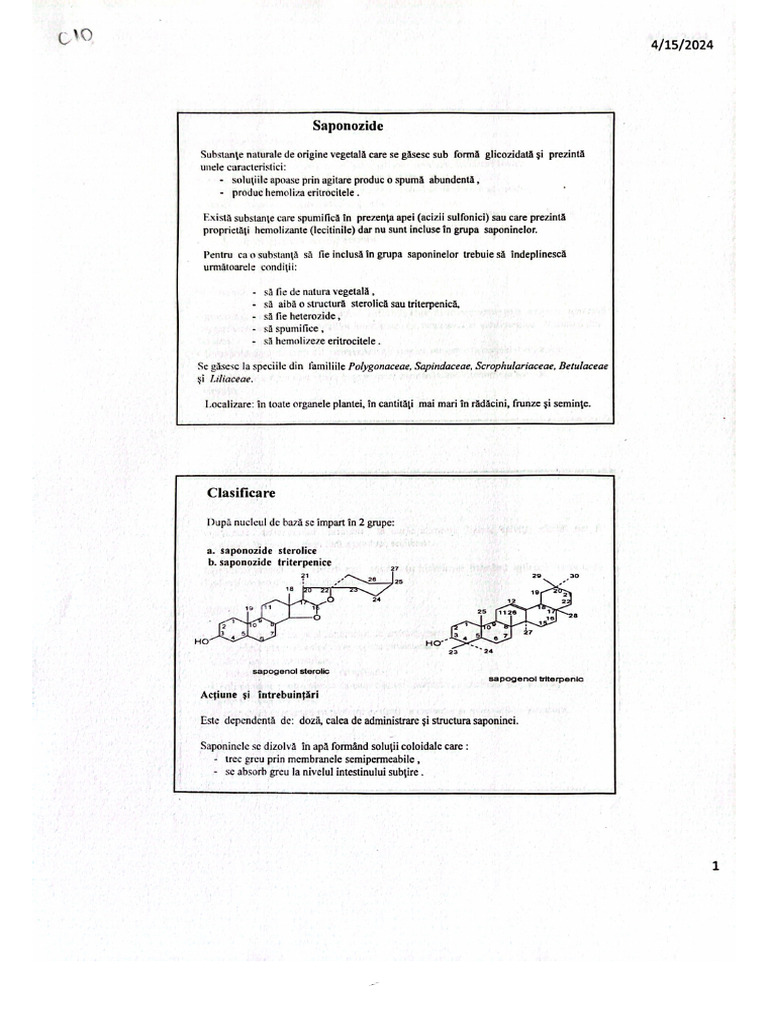 Curs 10 Farmacognozie | PDF