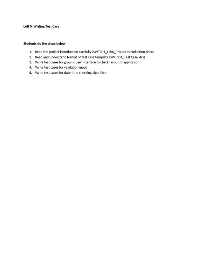 Test Case Writing for Students | PDF