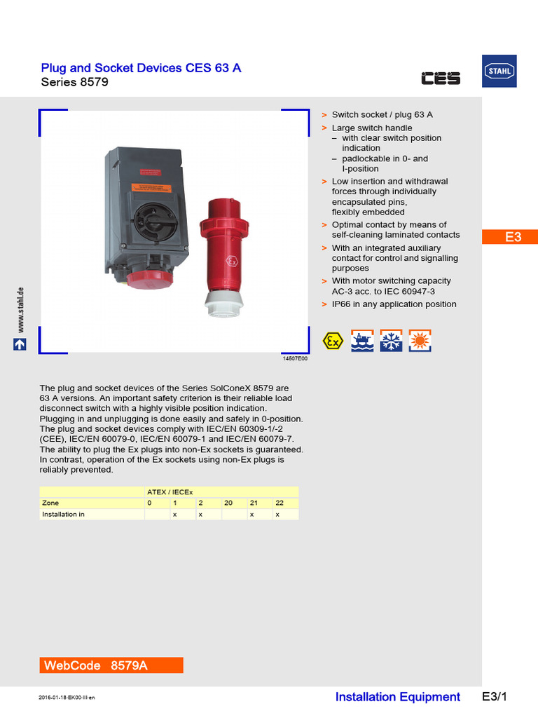 Data Sheet Sockets Series 8579 31 EN | PDF | Ac Power Plugs And Sockets ...