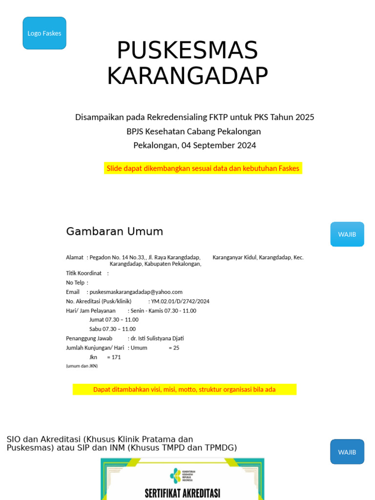 Template Pemaparan FKTP 2024 | PDF