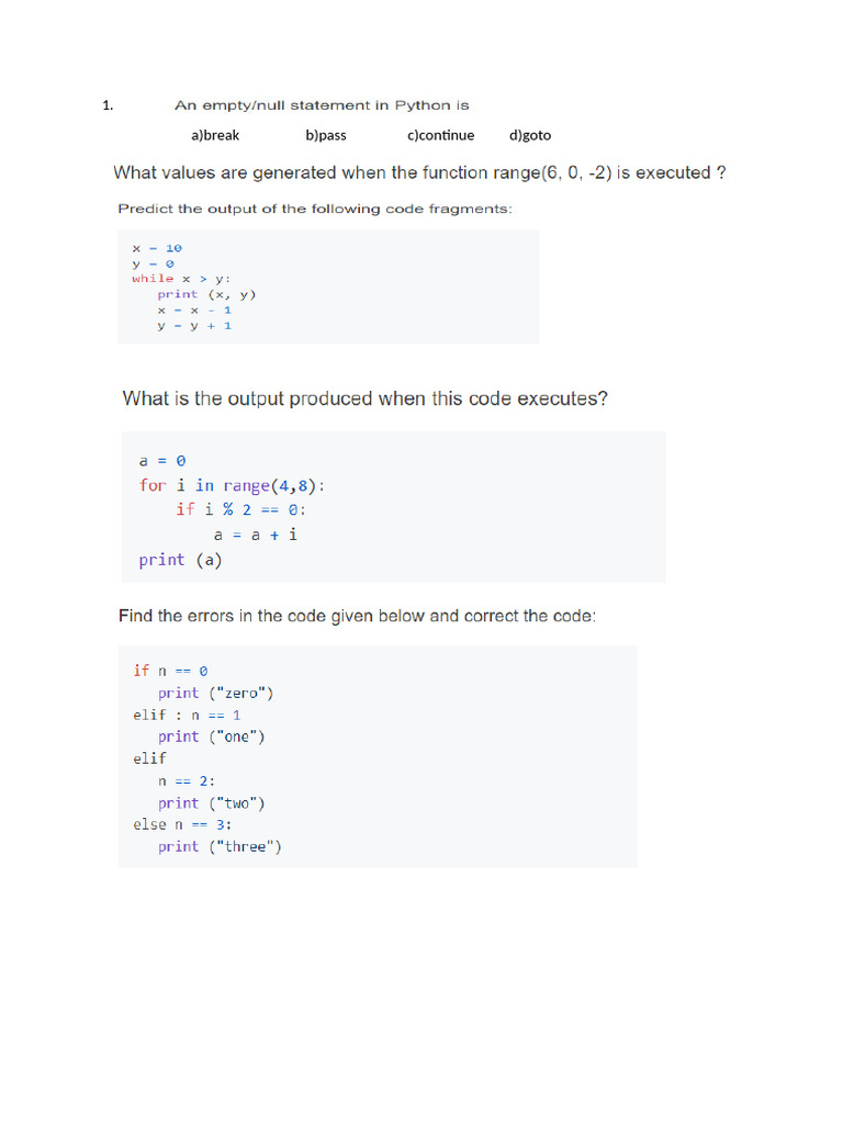 Python Programming Exercises and Concepts | PDF