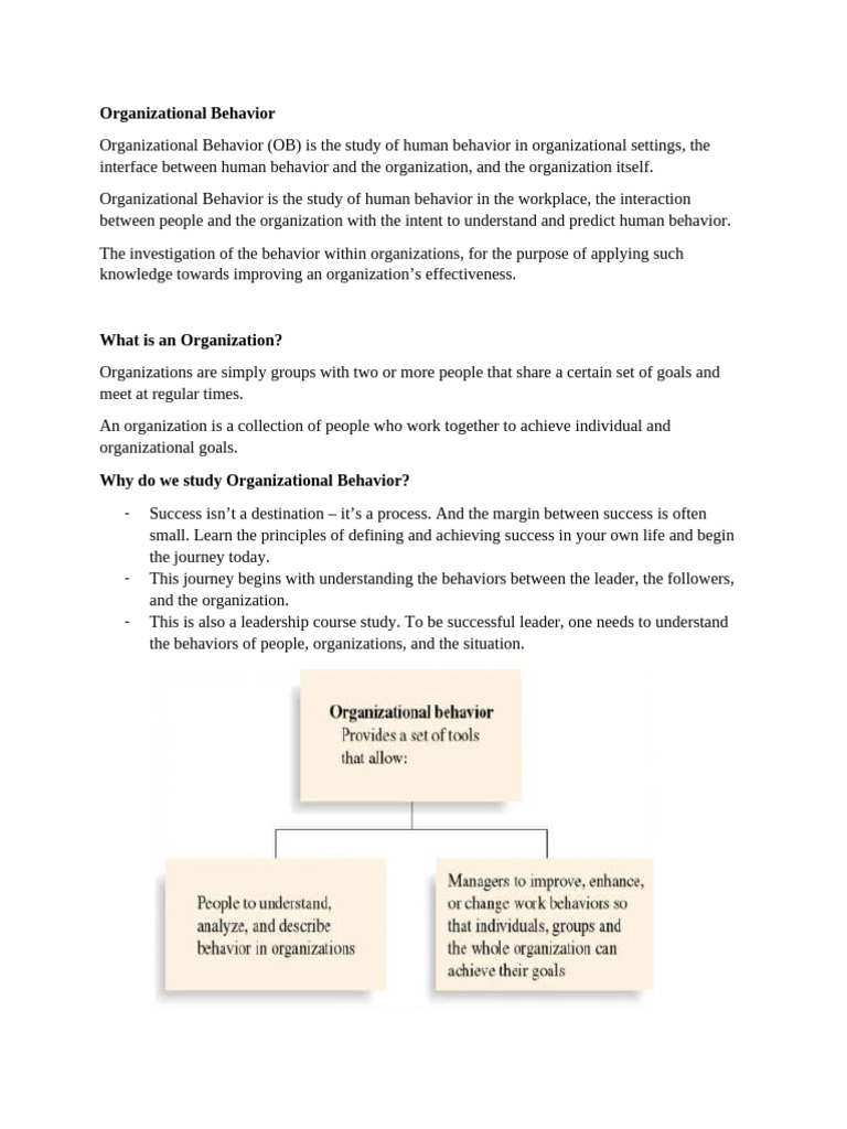 Understanding Organizational Behavior | PDF | Organizational Behavior ...