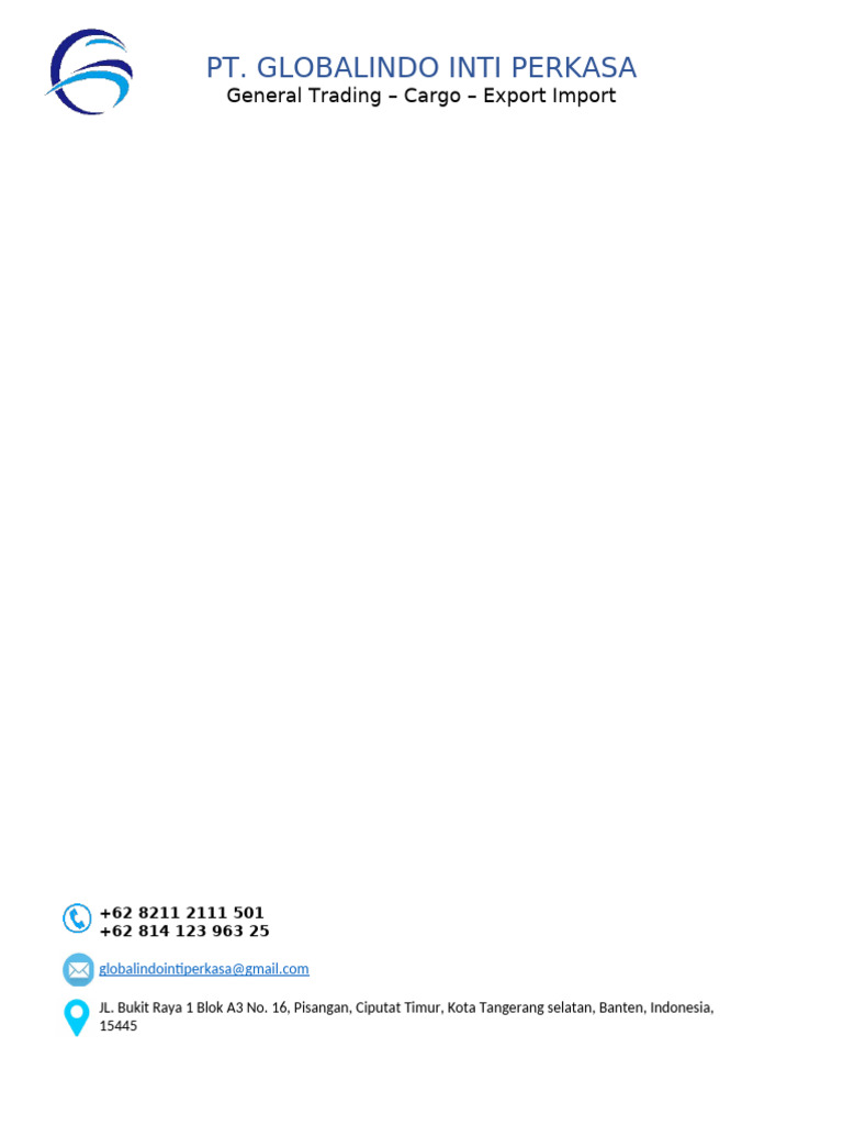Profil PT. Globalindo Inti Perkasa | PDF