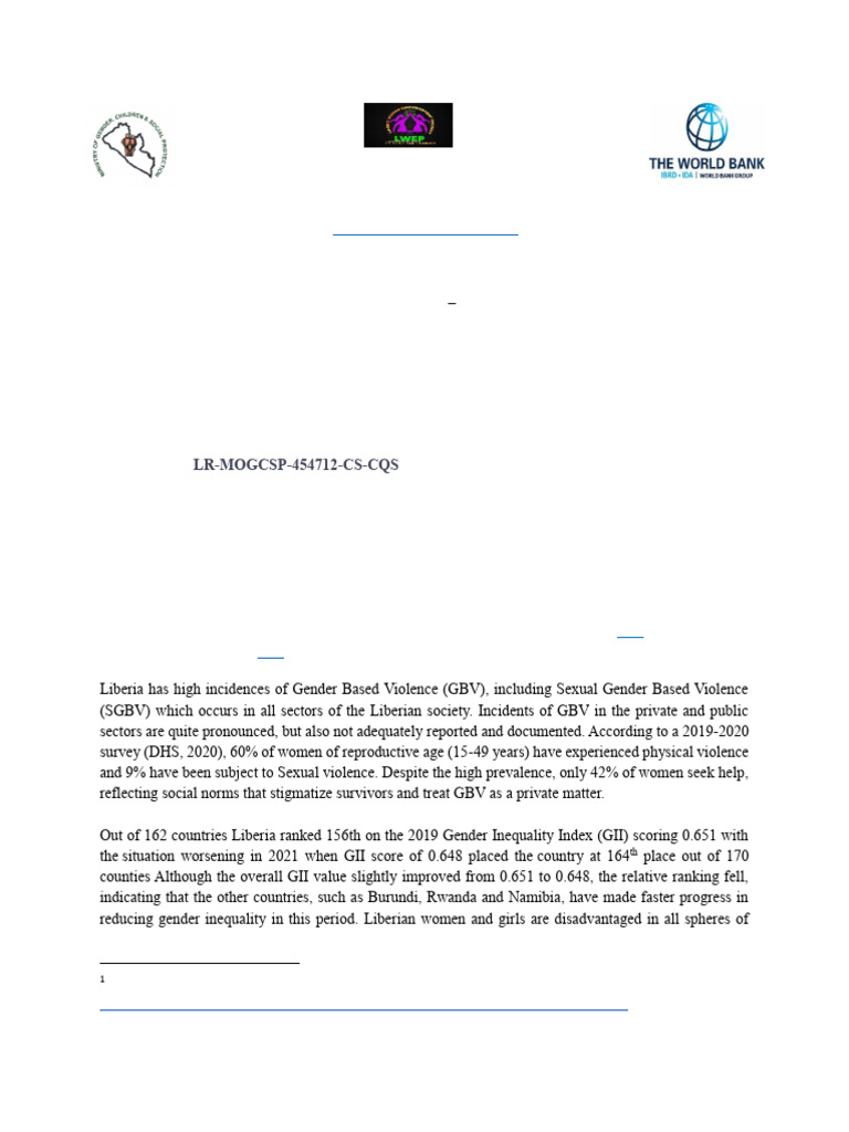 Mapping GBV Service Providers in Liberia | PDF | Violence Against Women ...