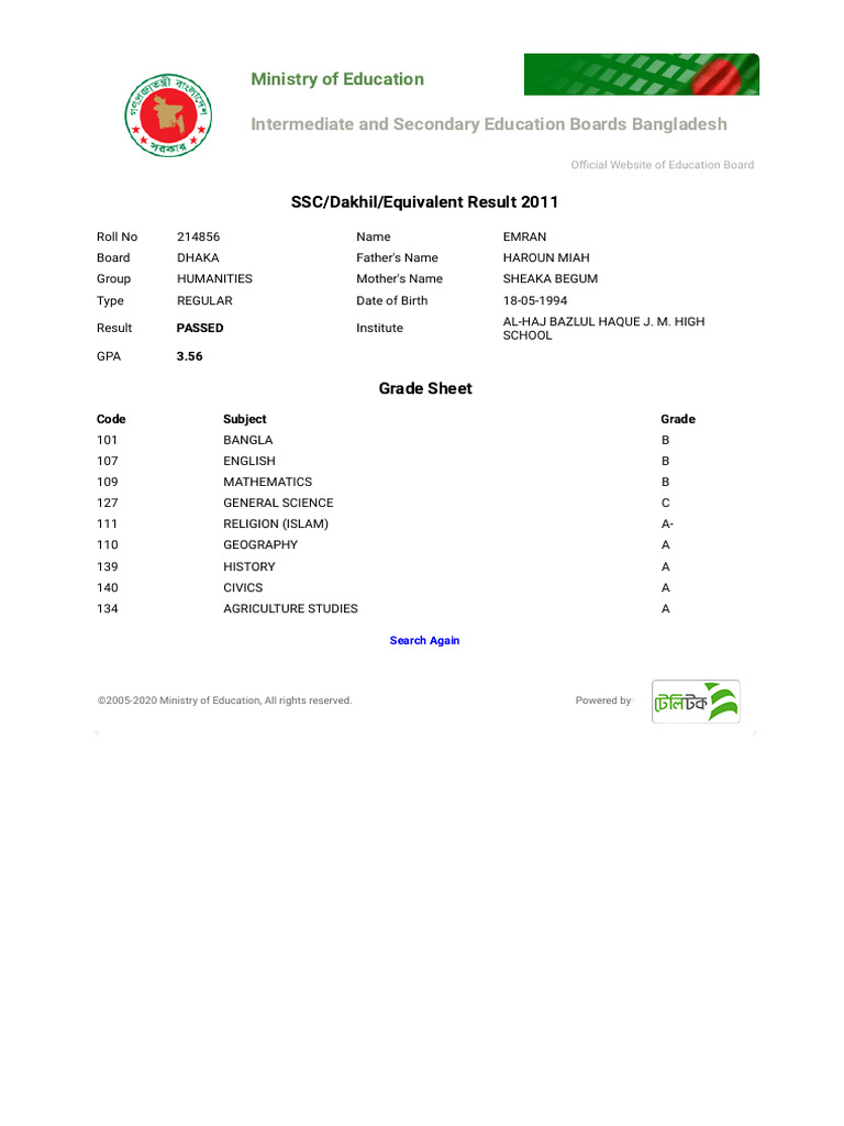 Education Board Bangladesh | PDF