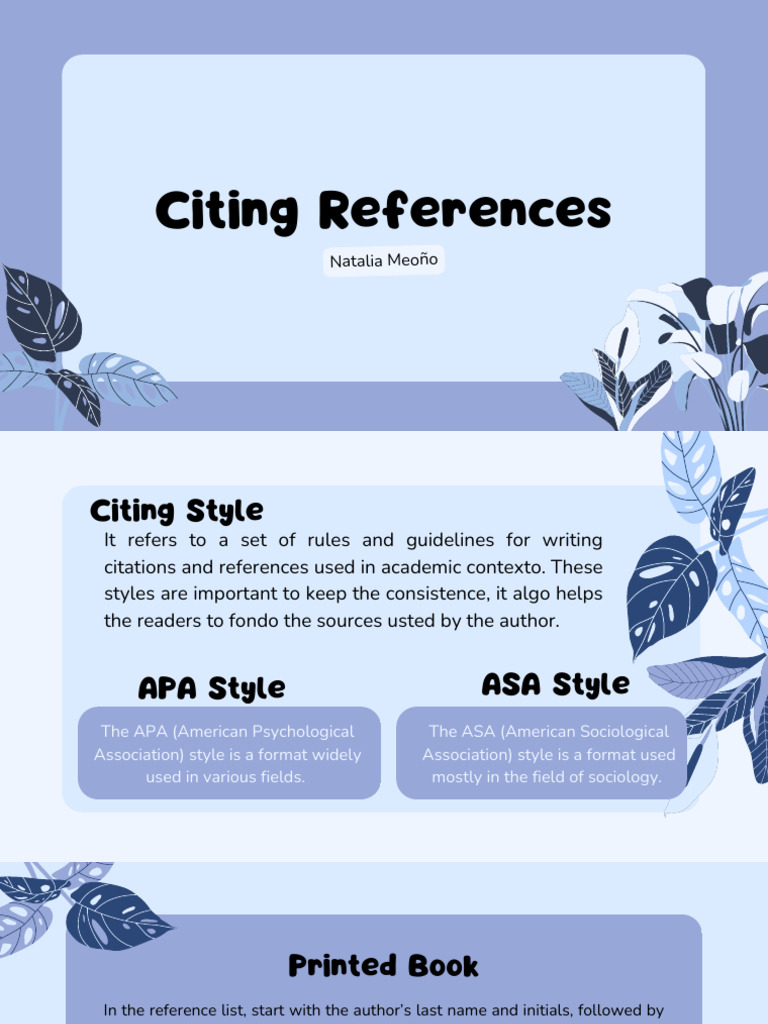 Citing references.pdf | PDF | Apa Style | Citation