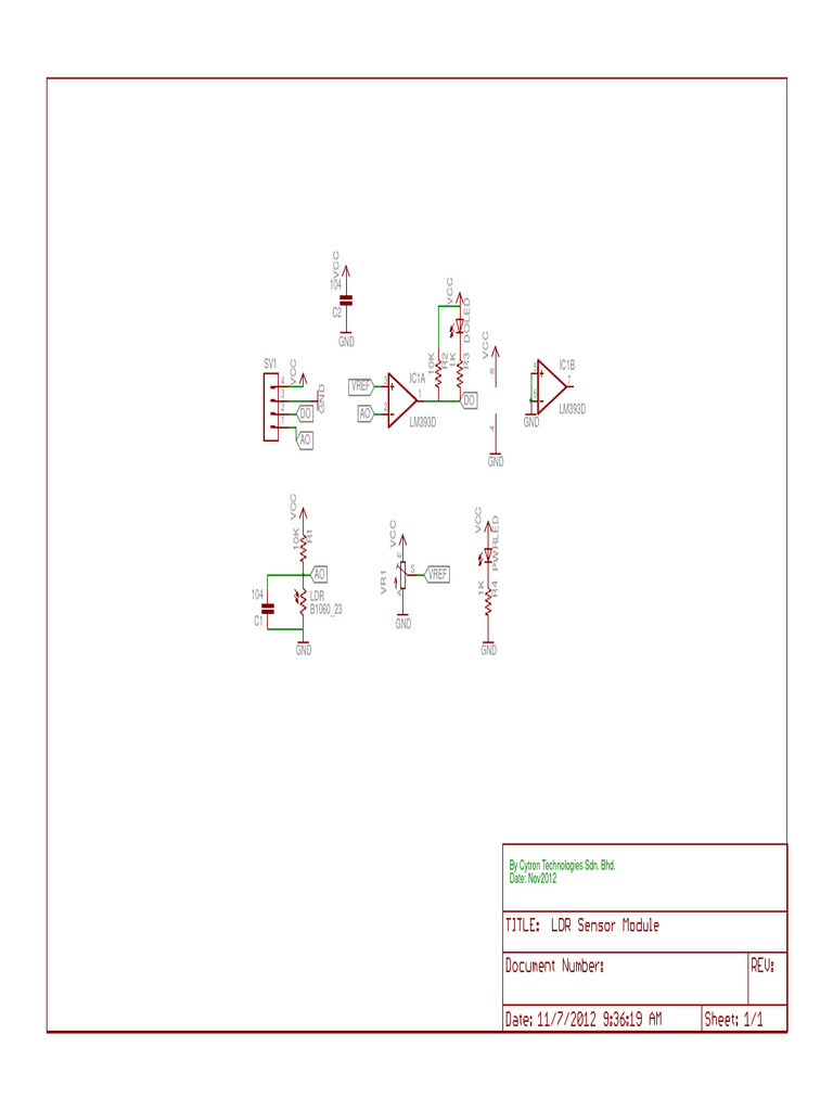 LDR Sensor Module | PDF