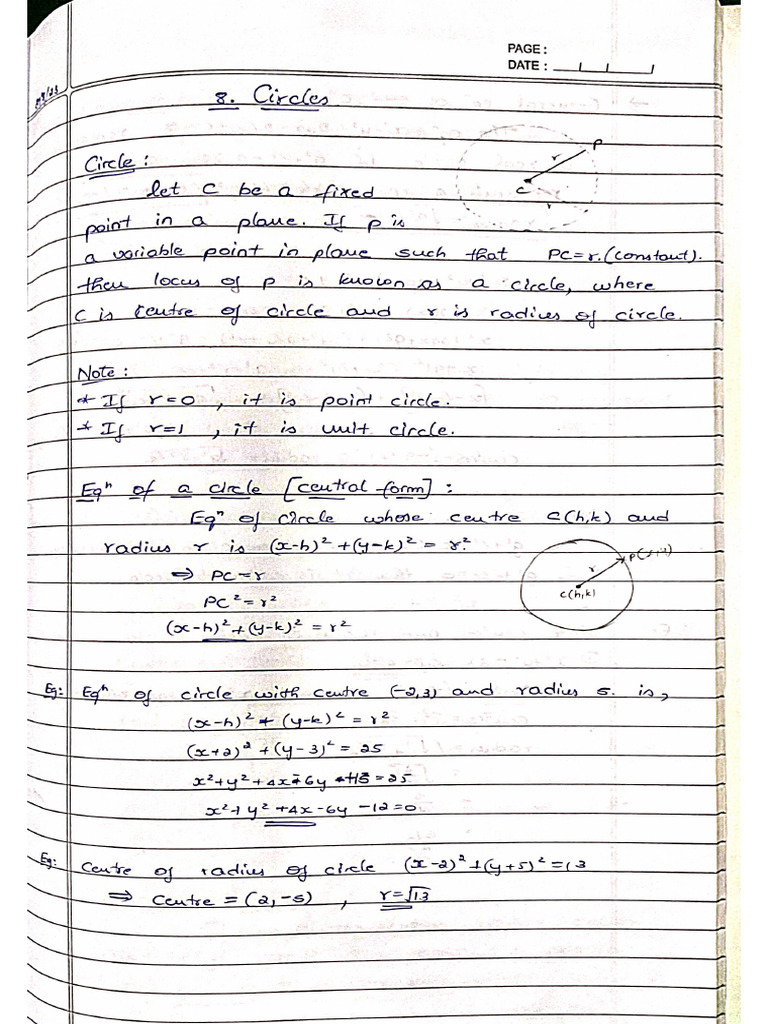 Circles Notes | PDF